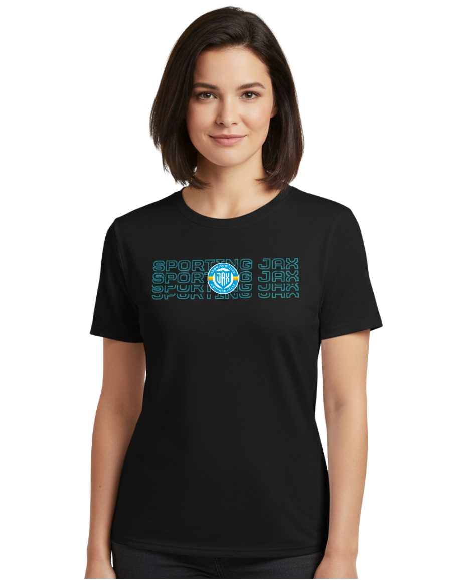 Women's Black SJAX T-Shirt – SPORTING CLUB JACKSONVILLE
